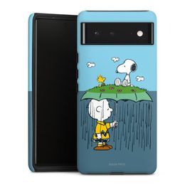 DeinDesign Google Pixel 6 Handy Panzer Handyh&uuml;lle robuste Outdoor H&uuml;lle Schutzh&uuml;lle matt Peanuts Children Snoopy Tough Case