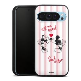 DeinDesign Google Pixel 9 Pro XL Handy Premium Silikon H&uuml;lle Handyh&uuml;lle schwarz Case Love Disney Silikon Premium Case