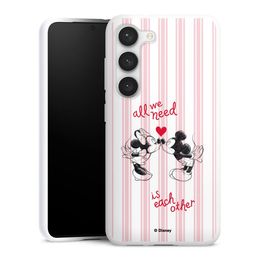 DeinDesign Galaxy S23 Handy Silikon H&uuml;lle Case wei&szlig; Handyh&uuml;lle Love Disney Silikon Case
