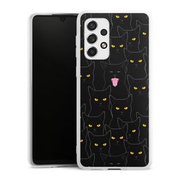 DeinDesign Galaxy A33 5G Handy Silikon H&uuml;lle Case transparent Handyh&uuml;lle Cat Muster Eye Silikon Case