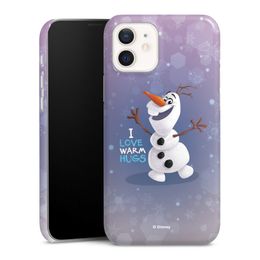 DeinDesign iPhone 12 Handy Premium Case Smartphone Handyh&uuml;lle Schutzh&uuml;lle gl&auml;nzend Frozen Olaf Official Licensed Product Frozen Premium Case