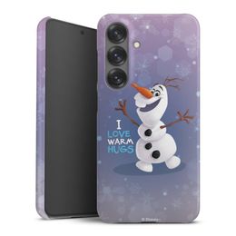 DeinDesign Galaxy S25 Handy Premium Case Smartphone Handyh&uuml;lle Schutzh&uuml;lle matt Frozen Olaf Official Licensed Product Frozen Premium Case