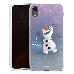 DeinDesign iPhone Xr Handy Silikon H&uuml;lle Case wei&szlig; Handyh&uuml;lle Frozen Olaf Official Licensed Product Frozen Silikon Case