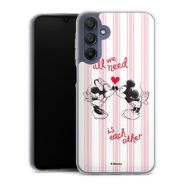 DeinDesign Galaxy A15 5G Handy Silikon H&uuml;lle Case transparent Handyh&uuml;lle Love Disney Silikon Case