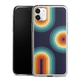 DeinDesign iPhone 11 Handy Slim Case Silikon Handyh&uuml;lle transparent H&uuml;lle extra d&uuml;nn Retro Rainbow Colourful Silikon Slim Case