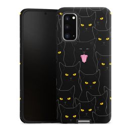 DeinDesign Galaxy S20 Handy Panzer Handyh&uuml;lle robuste Outdoor H&uuml;lle Schutzh&uuml;lle matt Muster Eye Cat Tough Case