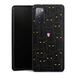 DeinDesign Galaxy S20 FE 5G Handy Silikon H&uuml;lle Case schwarz Handyh&uuml;lle Cat Muster Eye