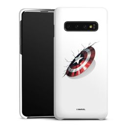 DeinDesign Galaxy S10 Handy Premium Case Smartphone Handyh&uuml;lle Schutzh&uuml;lle gl&auml;nzend Captain America Official Licensed Product Marvel Premium Case