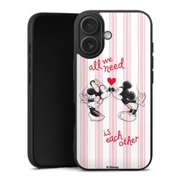 DeinDesign iPhone 17 Handy Premium Silikon H&uuml;lle Handyh&uuml;lle schwarz Case Love Disney Silikon Premium Case