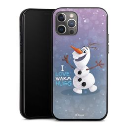 DeinDesign iPhone 12 Pro Handy Silikon H&uuml;lle Case schwarz Handyh&uuml;lle Frozen Olaf Official Licensed Product Frozen