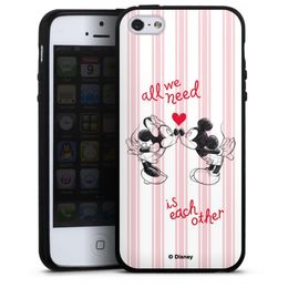 DeinDesign iPhone SE (2016-2019) Handy Silikon H&uuml;lle Case schwarz Handyh&uuml;lle Disney Love
