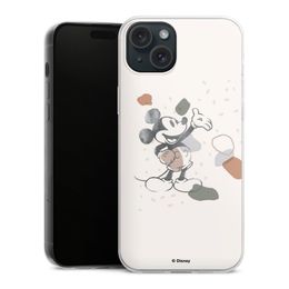 DeinDesign iPhone 15 Plus Handy Slim Case Silikon Handyh&uuml;lle transparent H&uuml;lle extra d&uuml;nn Official Licensed Product Disney Mickey Mouse Silikon Slim Case