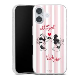 DeinDesign iPhone 16 Plus Handy Silikon H&uuml;lle Case transparent Handyh&uuml;lle Love Disney Silikon Case