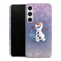 DeinDesign Galaxy S24+ Handy Premium Case Smartphone Handyh&uuml;lle Schutzh&uuml;lle gl&auml;nzend Frozen Olaf Official Licensed Product Frozen Premium Case