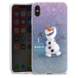 DeinDesign iPhone Xs Max Handy Silikon H&uuml;lle Case transparent Handyh&uuml;lle Frozen Olaf Official Licensed Product Frozen Silikon Case