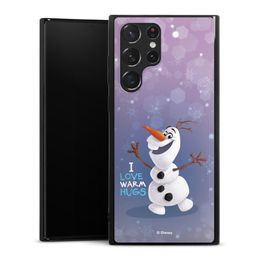 DeinDesign Galaxy S22 Ultra Handy Silikon H&uuml;lle Case schwarz Handyh&uuml;lle Frozen Olaf Official Licensed Product Frozen
