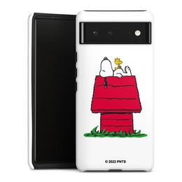 DeinDesign Google Pixel 6 Handy Panzer Handyh&uuml;lle robuste Outdoor H&uuml;lle Schutzh&uuml;lle matt Snoopy Peanuts Official Licensed Product Tough Case