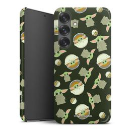 DeinDesign Galaxy S25+ Handy Premium Case Smartphone Handyh&uuml;lle Schutzh&uuml;lle gl&auml;nzend Official Licensed Product Star Wars Muster Baby Yoda Premium Case