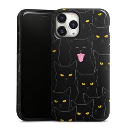 DeinDesign iPhone 11 Pro Handy Panzer Handyh&uuml;lle robuste Outdoor H&uuml;lle Schutzh&uuml;lle gl&auml;nzend Muster Eye Cat Tough Case