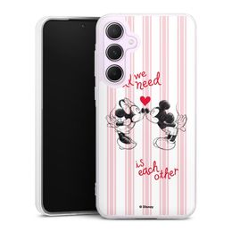 DeinDesign Galaxy A55 5G Handy Silikon H&uuml;lle Case transparent Handyh&uuml;lle Love Disney Silikon Case