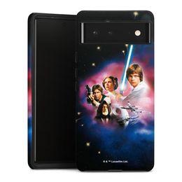 DeinDesign Google Pixel 6 Handy Panzer Handyh&uuml;lle robuste Outdoor H&uuml;lle Schutzh&uuml;lle matt Star Wars Lightsaber Merchandise Tough Case