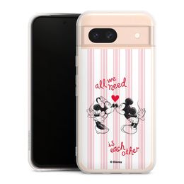 DeinDesign Google Pixel 8a Handy Silikon H&uuml;lle Case transparent Handyh&uuml;lle Love Disney Silikon Case