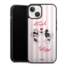 DeinDesign iPhone 14 Handy Gallery Case Handyh&uuml;lle 9H Geh&auml;rtetes Glas R&uuml;ckseite H&uuml;lle Love Disney Gallery Case