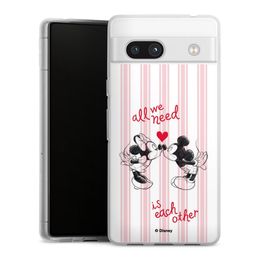 DeinDesign Google Pixel 7a Handy Silikon H&uuml;lle Case transparent Handyh&uuml;lle Love Disney Silikon Case