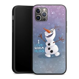DeinDesign iPhone 12 Pro Handy Premium Silikon H&uuml;lle Handyh&uuml;lle schwarz Case Frozen Olaf Official Licensed Product Frozen Silikon Premium Case
