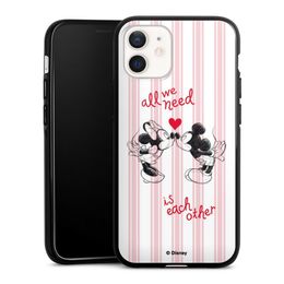 DeinDesign iPhone 12 mini Handy Silikon H&uuml;lle Case schwarz Handyh&uuml;lle Love Disney