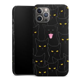 DeinDesign iPhone 12 Pro Max Handy Premium Case Smartphone Handyh&uuml;lle Schutzh&uuml;lle matt Muster Eye Cat Premium Case