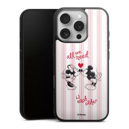 DeinDesign iPhone 16 Pro Handy Gallery Case Handyh&uuml;lle 9H Geh&auml;rtetes Glas R&uuml;ckseite H&uuml;lle Love Disney Gallery Case