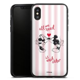 DeinDesign iPhone Xs Handy Silikon H&uuml;lle Case schwarz Handyh&uuml;lle Love Disney