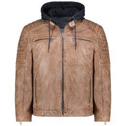 Herren Gro&szlig;e Gr&ouml;&szlig;en | Maddox Lederjacke im Biker-Stil Farbe hellbraun Gr&ouml;&szlig;e: 64