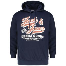 Jack & Jones Herren Gro&szlig;e Gr&ouml;&szlig;en | Jack&Jones Hoodie mit Label-Print Farbe marine Gr&ouml;&szlig;e: 3XL
