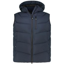 Herren Gro&szlig;e Gr&ouml;&szlig;en | Blue Wave Wattierte Weste mit Kapuze, wind- und wasserabweisend Farbe marine Gr&ouml;&szlig;e: 3XL