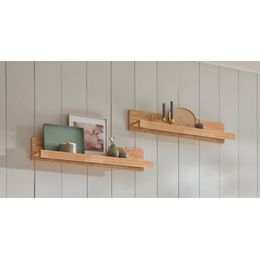 Wandregal OTTO HOME "Burani", braun (eiche teilmassiv), B:90cm H:16cm T:17cm, Regale, Wandregal, teilmassiv