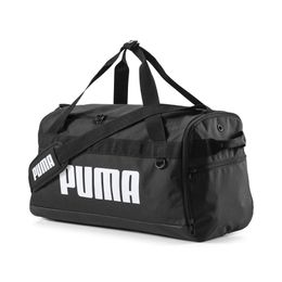 Sporttasche Puma "CHALLENGER DUFFEL BAG S", Gr. B/H/T: 51cm x 28cm x 25cm, schwarz (Puma schwarz), Netz, Obermaterial: 100% Polyester, bedruckt, Taschen Sporttasche, mit 35 l Volumen, mit mehreren F&auml;chern, mit D-Ring