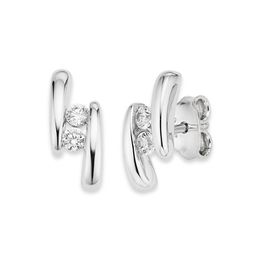 Paar Ohrstecker Bruno Banani "Schmuck Geschenk Silber 925 Ohrschmuck Ohrringe Glitzerstein", bunt (silberfarben, wei&szlig;, kristallwei&szlig;), Ohrringe, Damen, Silber 925 (Sterlingsilber), mit Zirkonia (synth.)