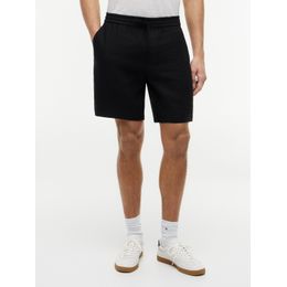 Chinoshorts Tommy Hilfiger "DOVER", Herren, Gr. 38, N-Gr, schwarz, Web, Obermaterial: 71% Leinen, 29% Polyester, regular fit kniefrei, Hosen Chinoshorts, aus Leinenmix, elastischer Bund