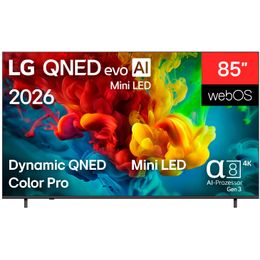LG QNED-Fernseher "85QNED82B6A", Energieeffizienz: F (A-G), bunt (schwarz), 85 &Prime;, Fernseher