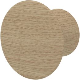 Hakenleiste HAMMEL FURNITURE "Mistral Wandgarderobe, Hakenleiste", wei&szlig; (eiche wei&szlig; pigmentiert), B:9cm H:6,5cm &Oslash;:9cm, Massivholz, Hakenleisten, aus massivem Holz, &Oslash; 9 oder &Oslash; 13 cm