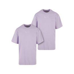 T-Shirt Karl Kani "Karl Kani Herren", Jungen, Gr. M, lila, 100% Baumwolle, unifarben, loose fit, Rundhals, Shirts T-Shirt