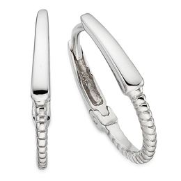 Paar Creolen Bruno Banani "Schmuck Geschenk Silbercreolen", silberfarben, Ohrringe, Damen, 17,2mm, Silber 925 (Sterlingsilber)