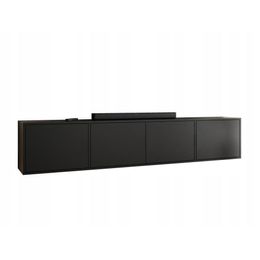 Kier Furniture Tv-Lowboard, Schwarz, Holzwerkstoff, 206.4x42x38.9 cm, Wohnzimmer, Wohnw&auml;nde, Lowboards, Lowboards stehend