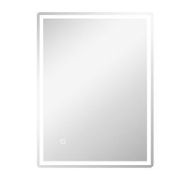 HOMCOM Badspiegel,, Silber, Glas, 60x4x80 cm, Badezimmer, Badezimmerspiegel, Badspiegel