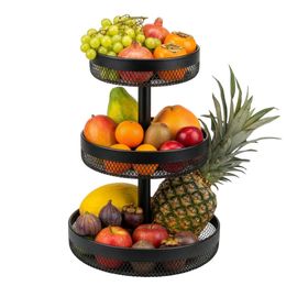 eluno Obstetagere, Schwarz, Metall, 42 cm, Essen & Trinken, Geschirr, Schalen & Sch&uuml;sseln, Obstschalen