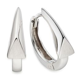 Paar Creolen Bruno Banani "Schmuck Geschenk Silbercreolen", silberfarben, Ohrringe, Damen, 15,7mm, Silber 925 (Sterlingsilber)