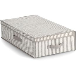 Aufbewahrungsbox zeller PRESENT "Stripes", beige (natur), Ma&szlig;e(B/T/H):(61,5/38/16,5), Polypropylen, Aufbewahrungsboxen, Aufbewahrungsbox, Vlies, beige