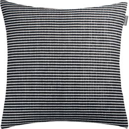Dekokissen Musterring "Bricks" Gr. 1, schwarz-wei&szlig; (smoke, anthrazit, schwarz, gestreift), B:45cm L:45cm, Baumwolle, Polyester, Dekokissen_Sitzkissen_Kissenh&uuml;llen